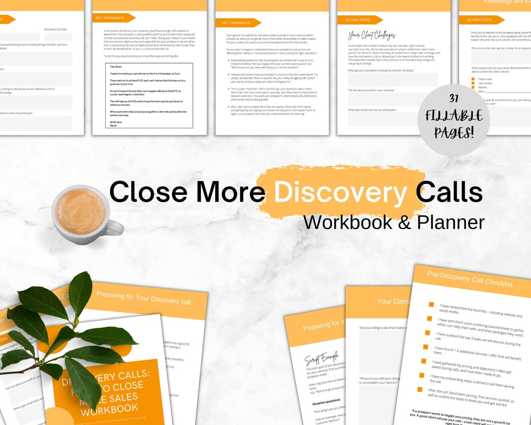 Discovery Call Workbook | Discovery Call Planner | Discovery Call ...