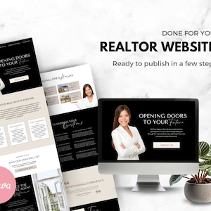 Website Template for Realtor, Real Estate Website, One Page Canva ...