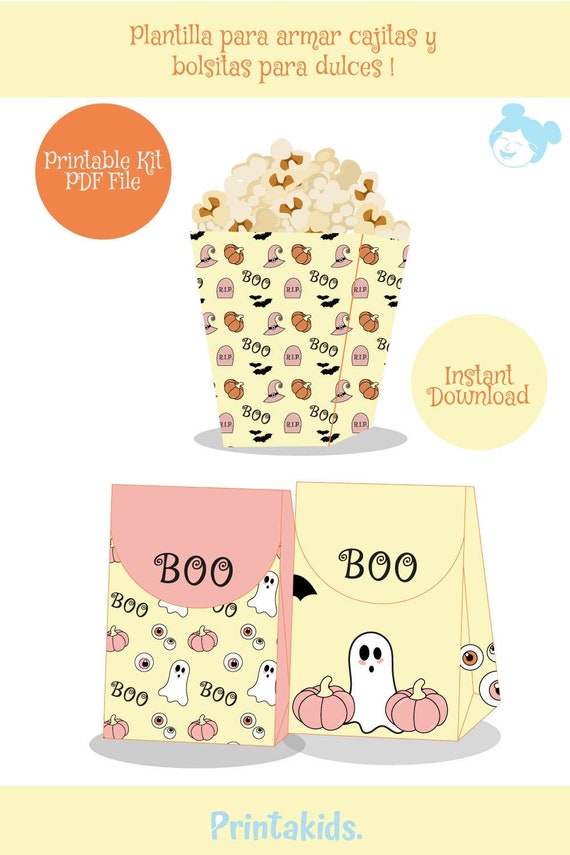 Bolsitas De Dulces Para Halloween Cajita Para Dulces Dulce O Etsy