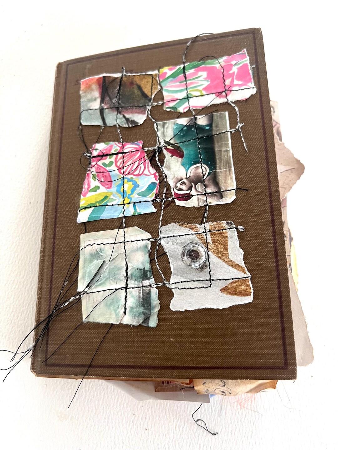 Vintage Book Altered for Journaling With Paper, Paints, Stencils ...