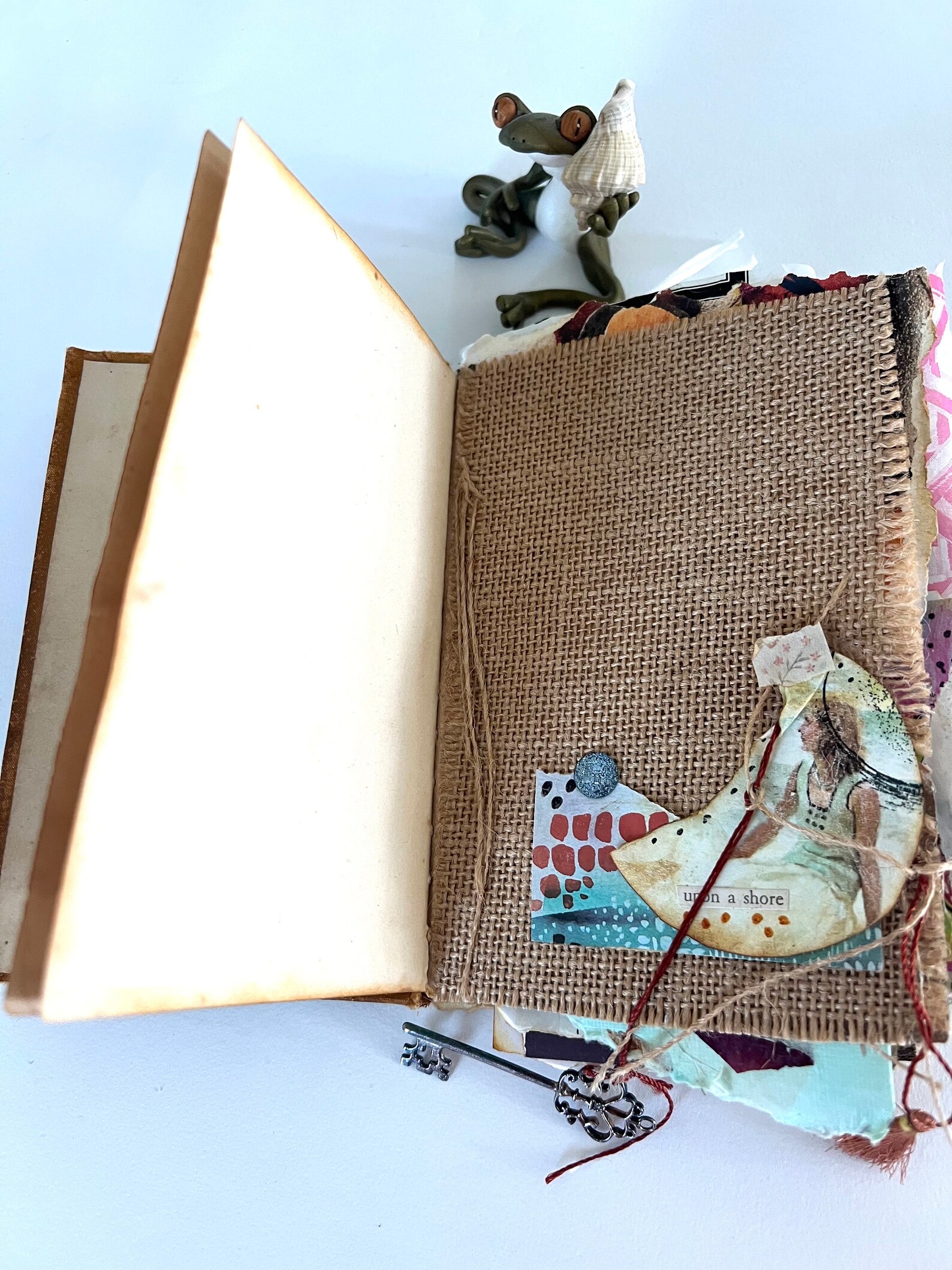 Homemade Altered Vintage Book Junk Journal Handheld With Pockets, Tags ...