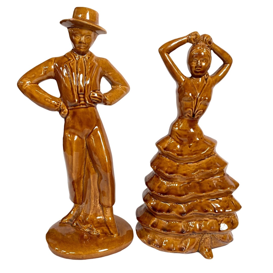 Mid-century Modern Flamenco Dancers California Pottery USA Glazed ...