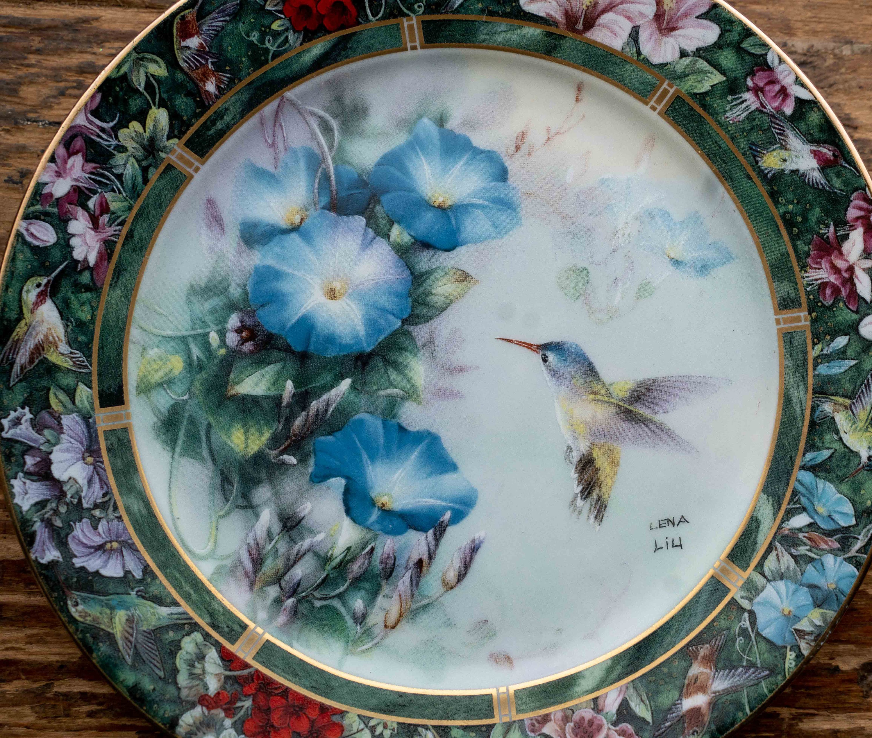 The Anna's Hummingbird Plate by Lena Liu. Porcelain Plate - Etsy
