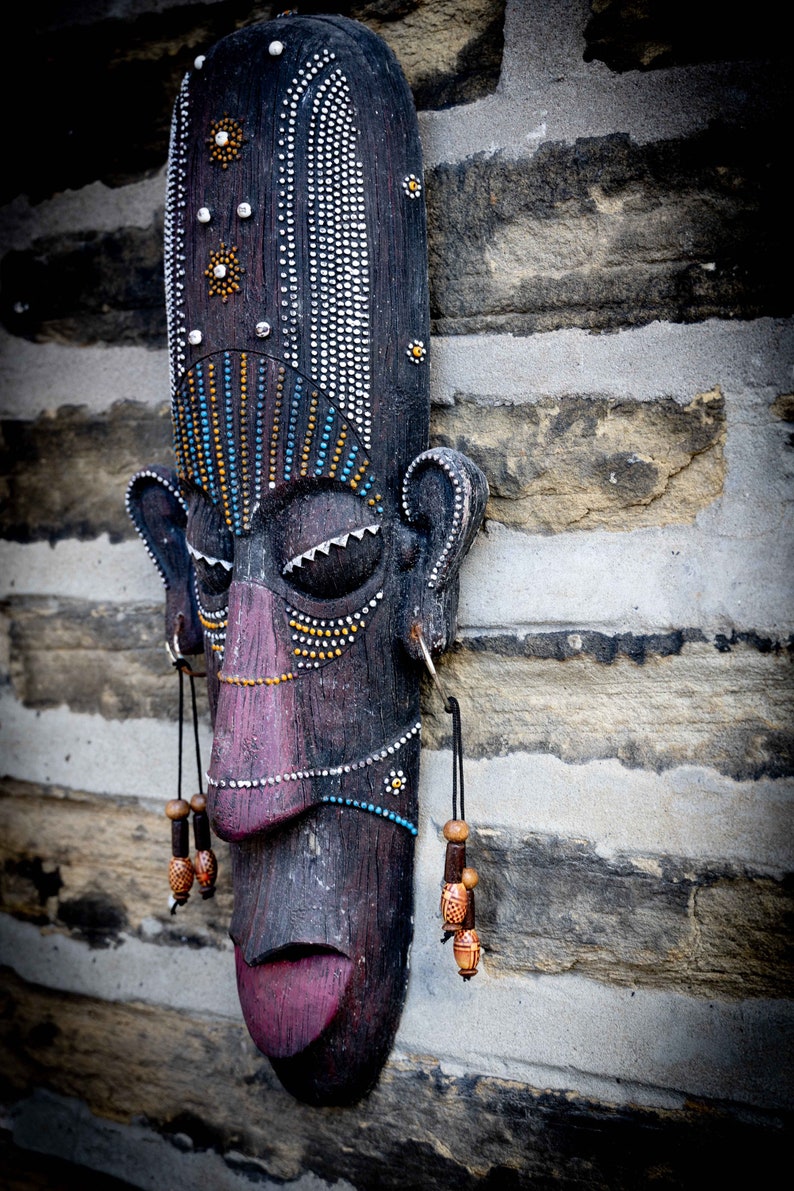 Vintage African Mask Wall Hanging - Etsy