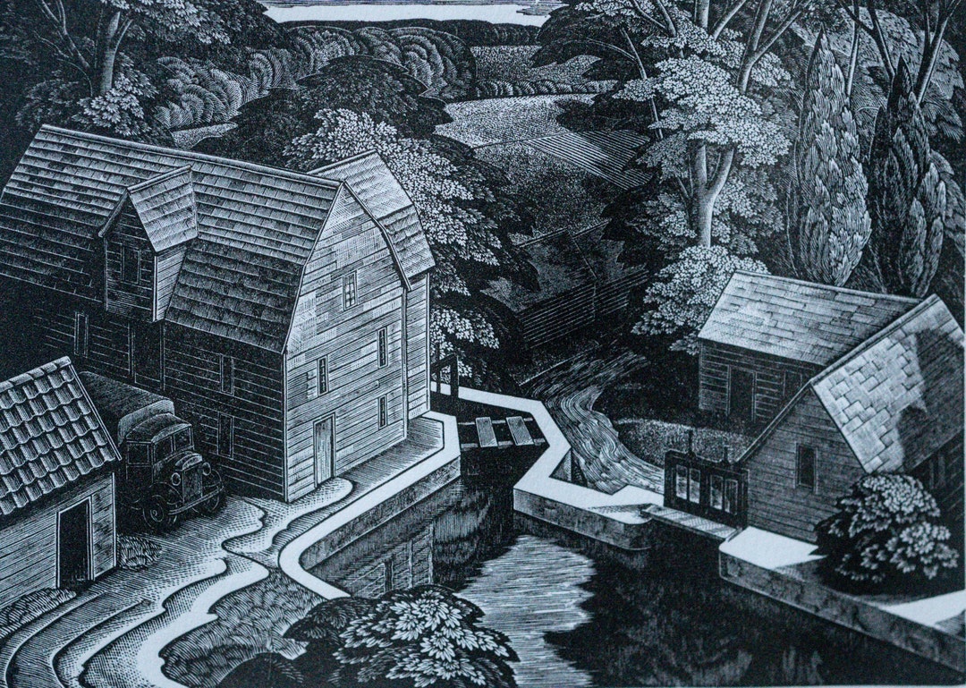 Framed Limited Edition George Mackley (1900 - 1983) Etching. 46 Mill ...