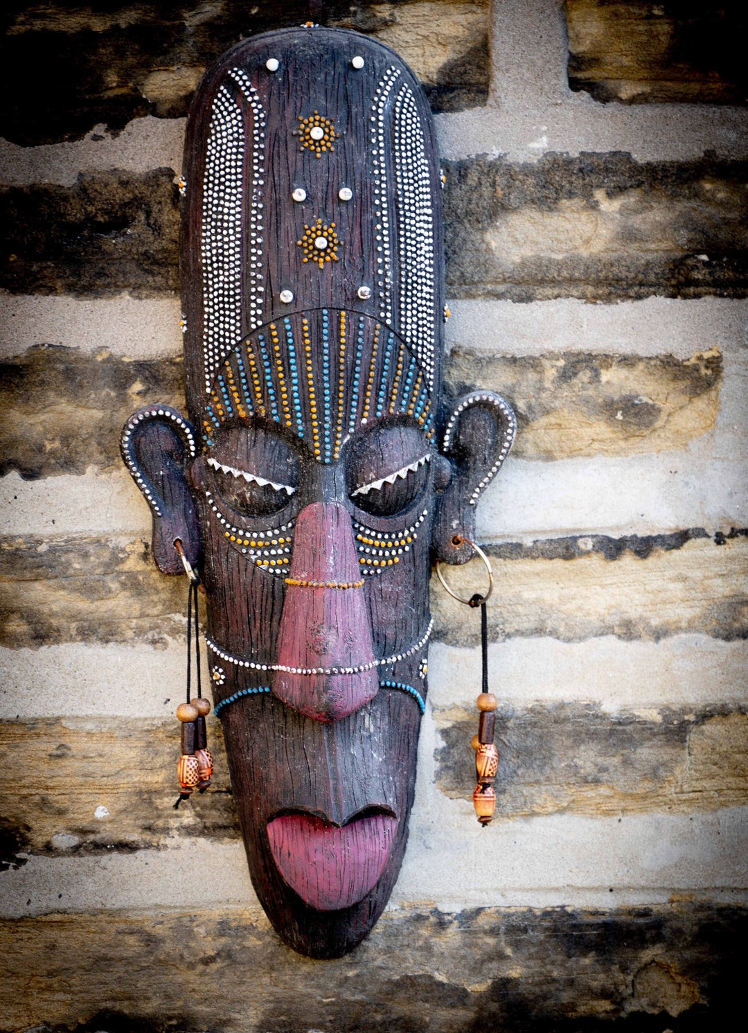 Vintage African Mask Wall Hanging - Etsy