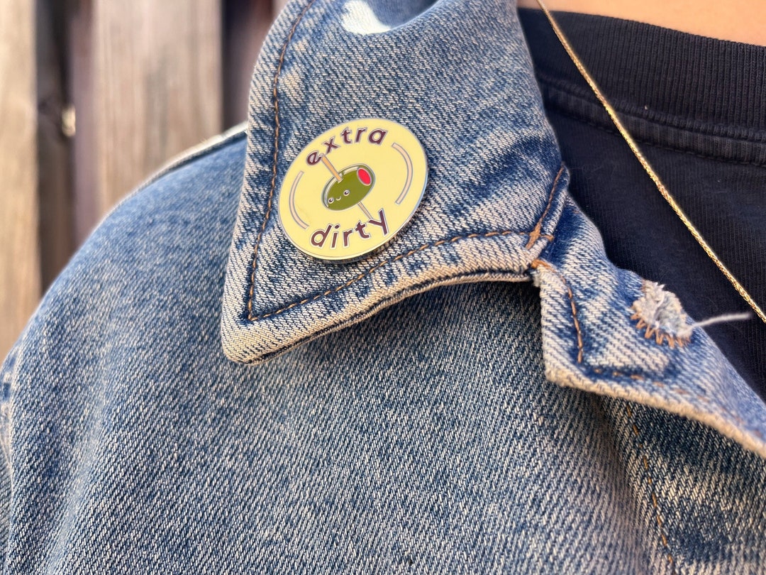 Extra Dirty Olive Enamel Pin | Dirty Martini | Olive Pin | Cocktail ...