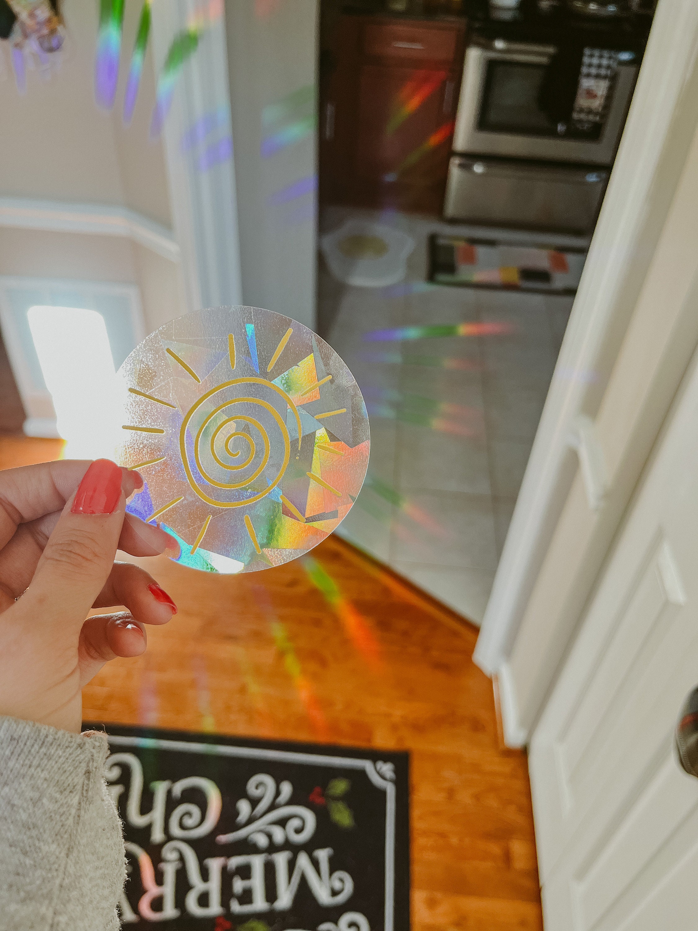 Sun Suncatcher Sticker Rainbow Maker Suncatcher Sticker - Etsy