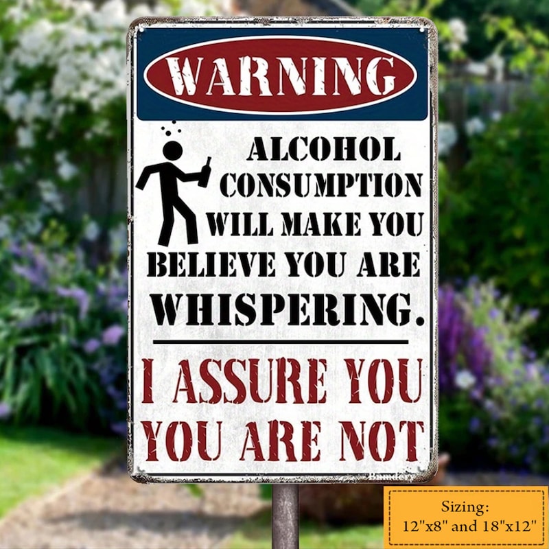 Funny Alcohol Sign - Etsy