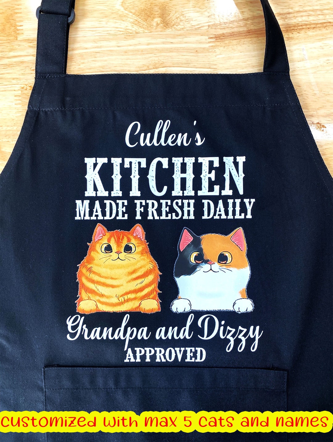 Cats Dogs Customized Apron, Funny Personalized Apron, Gifts for Cat Dog ...