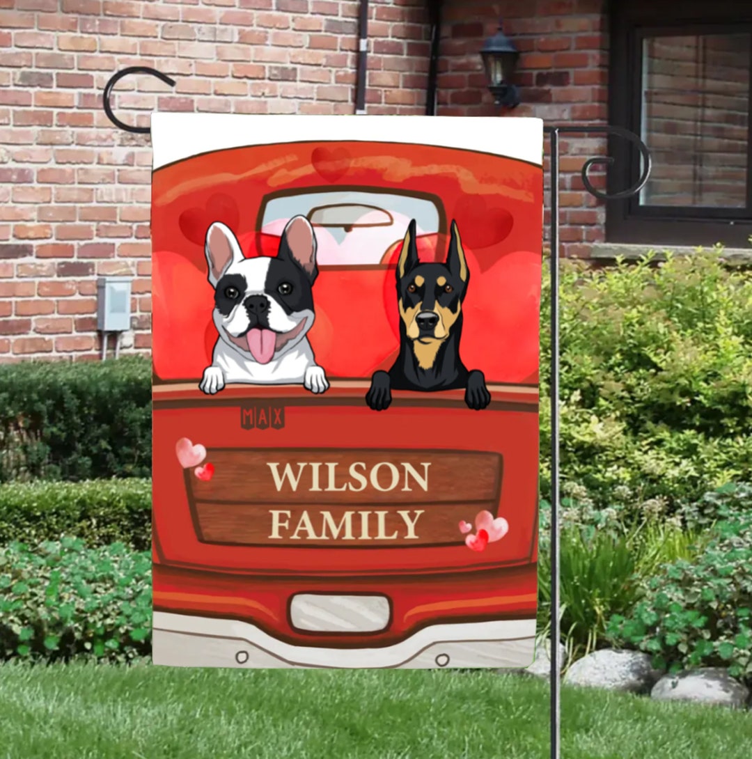 Personalized Dog Flag, Dog Welcome Flag, Funny Dog Garden Flag, Dog ...