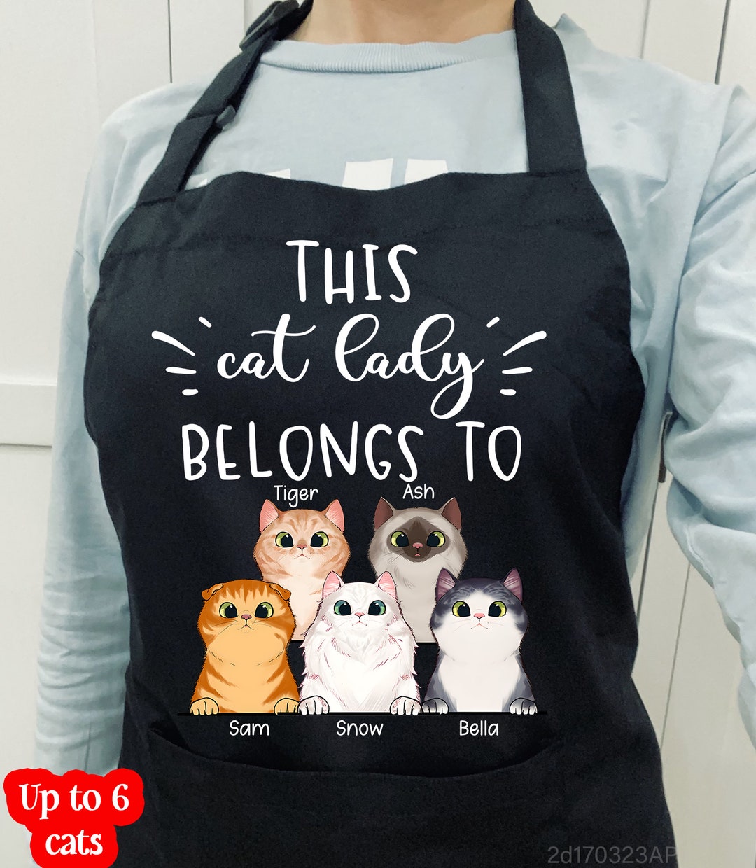 Cats Dogs Customized Apron, Funny Personalized Apron, Gifts for Cat ...