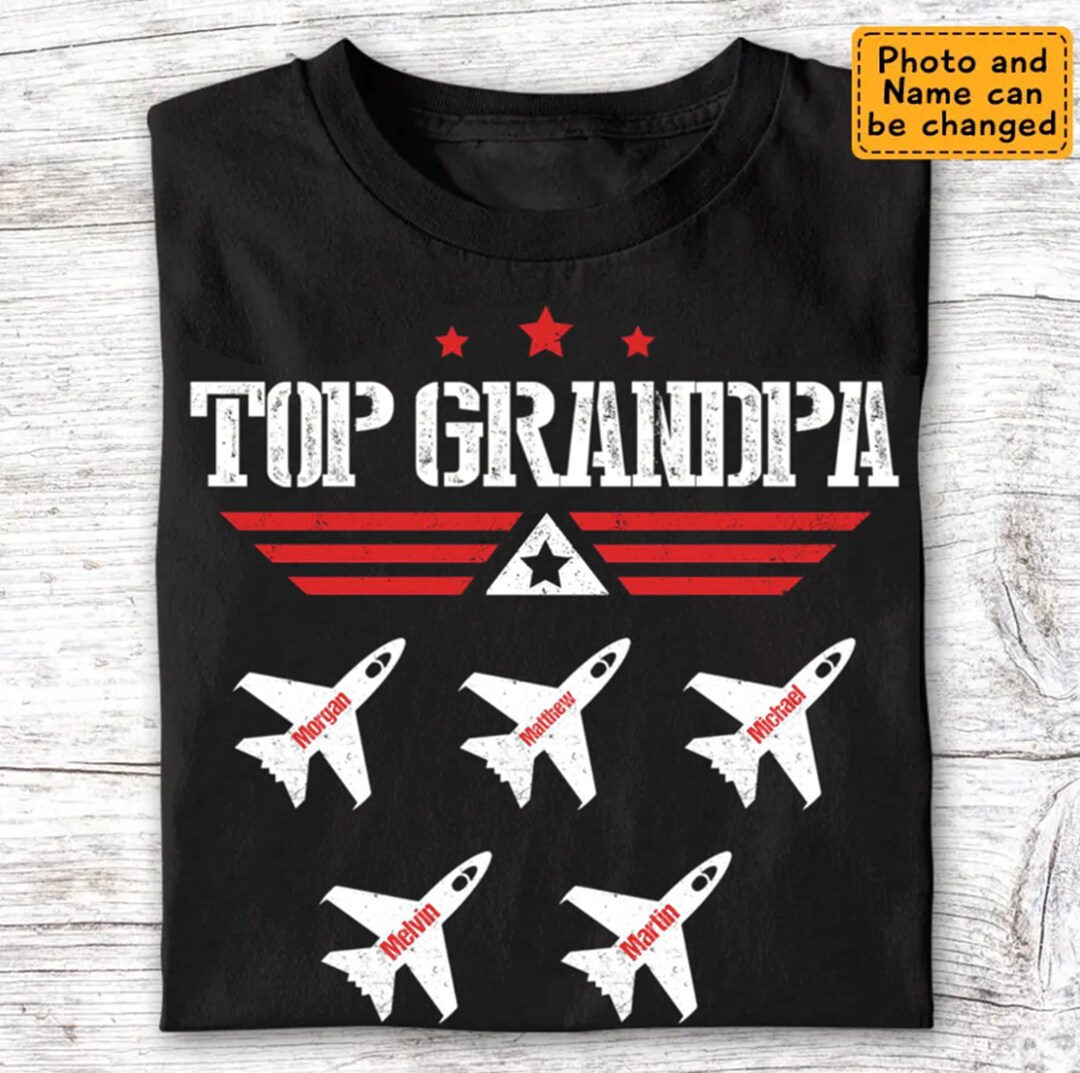 Top Dad Shirt, Custom Top Dad With Kids Names Shirt, Top Dad Tee, Best ...