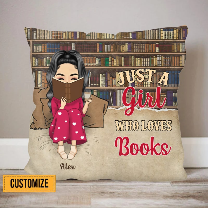 Library Pillow - Etsy