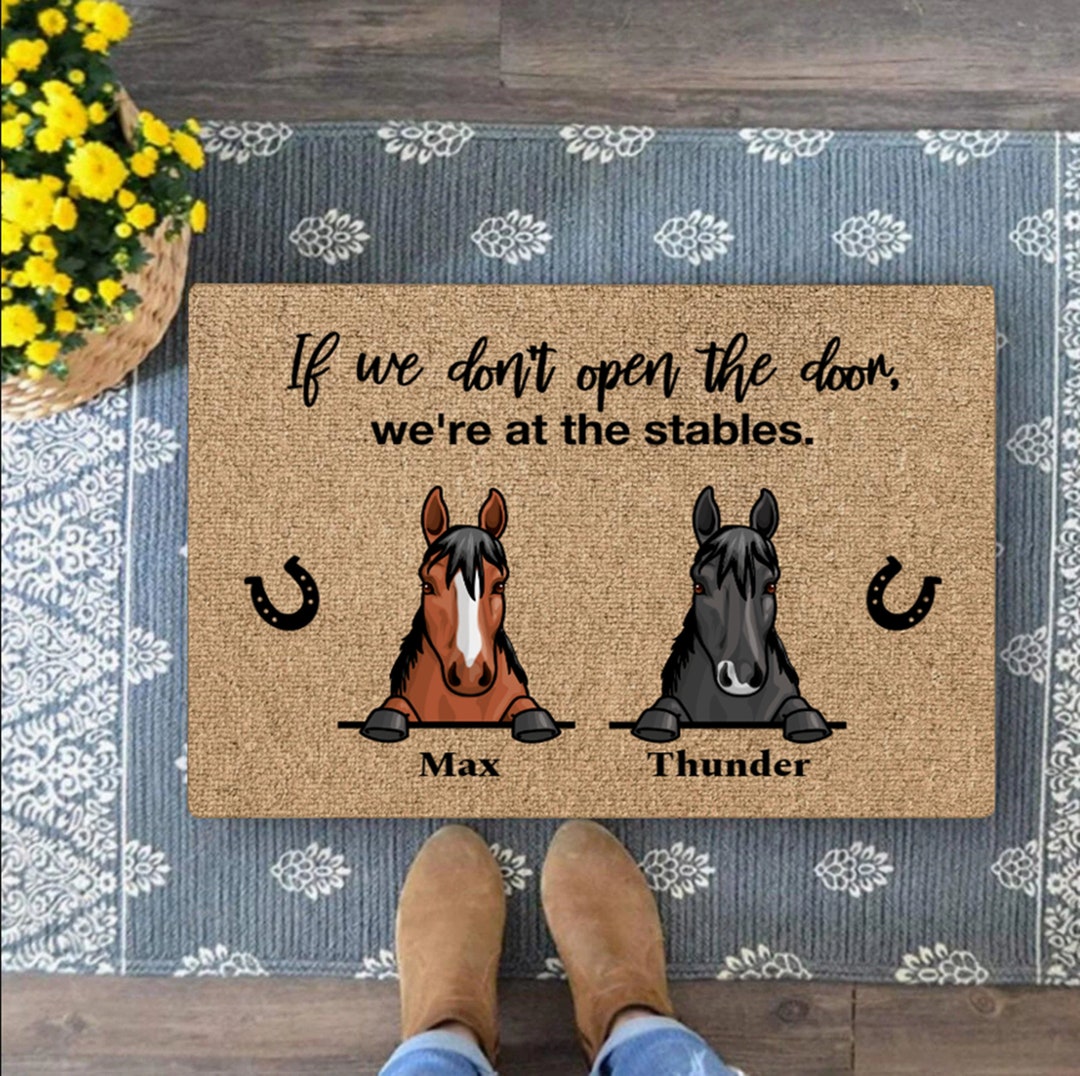 Personalized Horses Welcome Doormat, Farmhouse Decor - Etsy