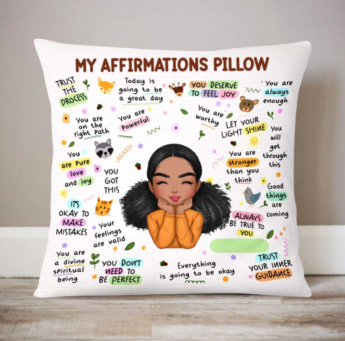 My Daily Affirmations Pillow, Self Love Custom Pillow, Positivity ...