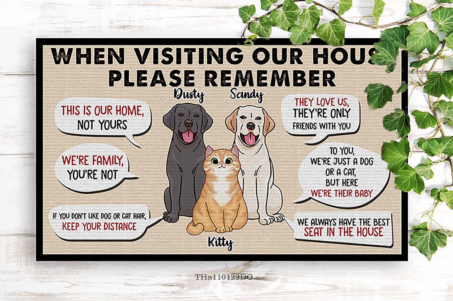 Remember When Visiting Our House Rugs Funny Personalized Dog - Etsy