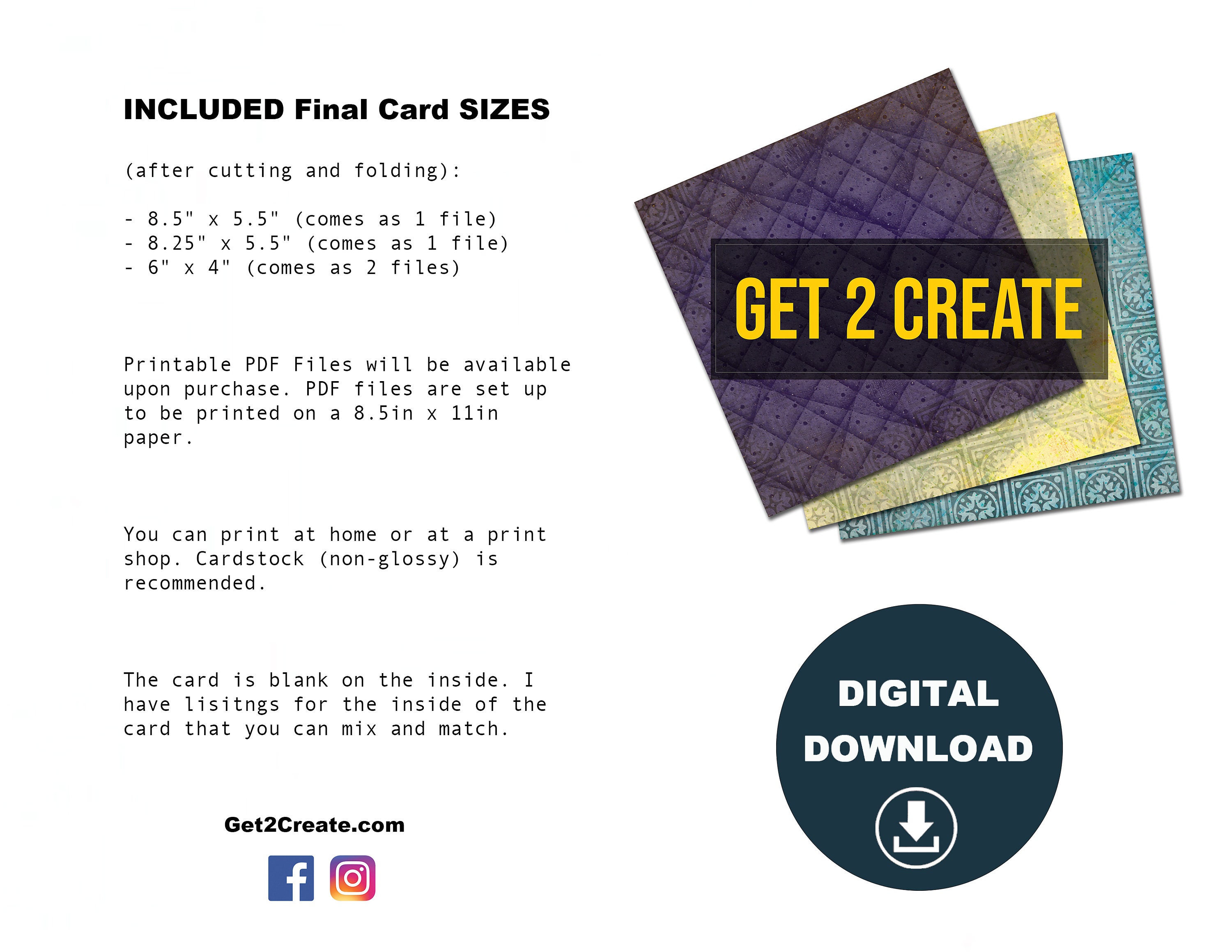 Get Well Printable Card, Instant Download, Get Well Soon, Feel Better ...