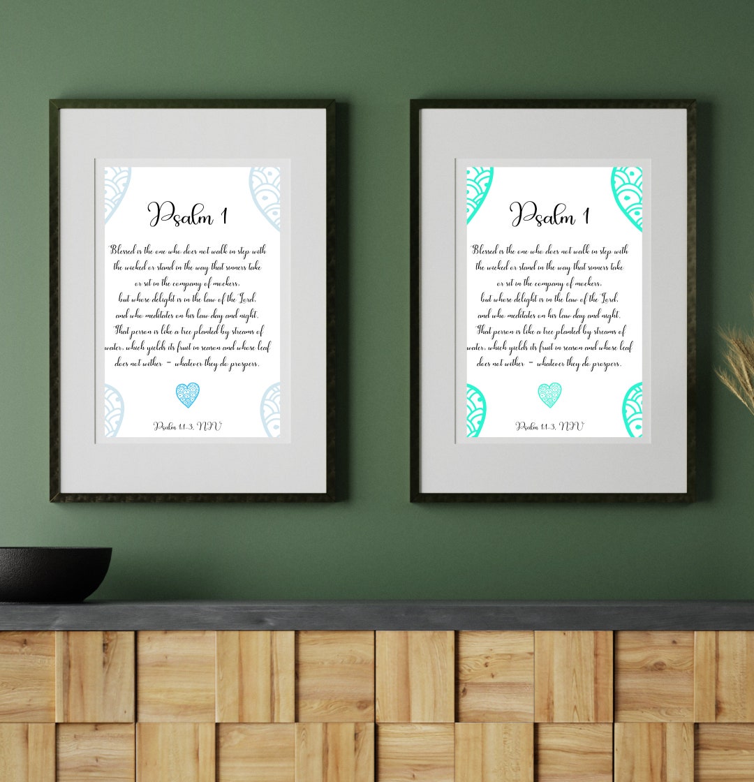 Psalm 1 Printable Wall Art Aesthetic Bible Verse Wall Art - Etsy