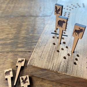 Wildlife Cribbage Pegs, Animals, Customizable Sets, Personalized Gifts ...