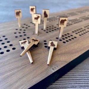 Wildlife Cribbage Pegs, Animals, Customizable Sets, Personalized Gifts ...
