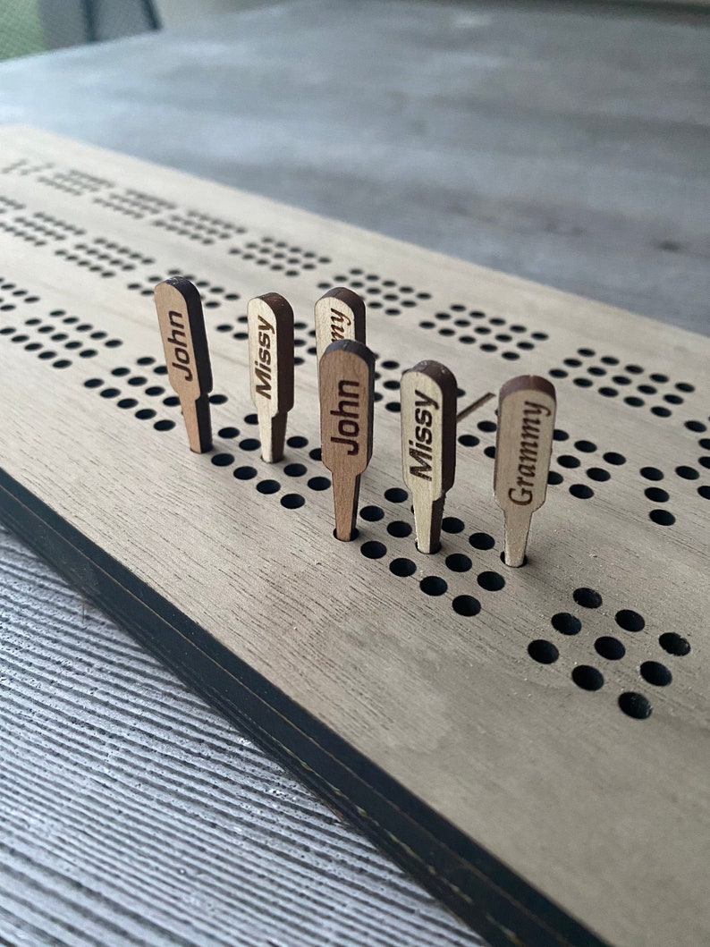 Your Name Cribbage Pegs 3 Pegs Per Player Personalized Etsy