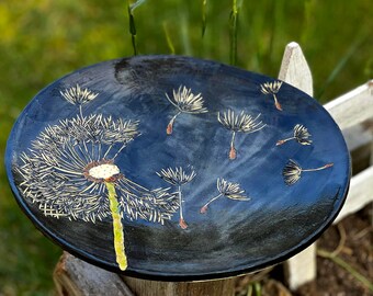 Ceramic Plate Dandelion - Etsy