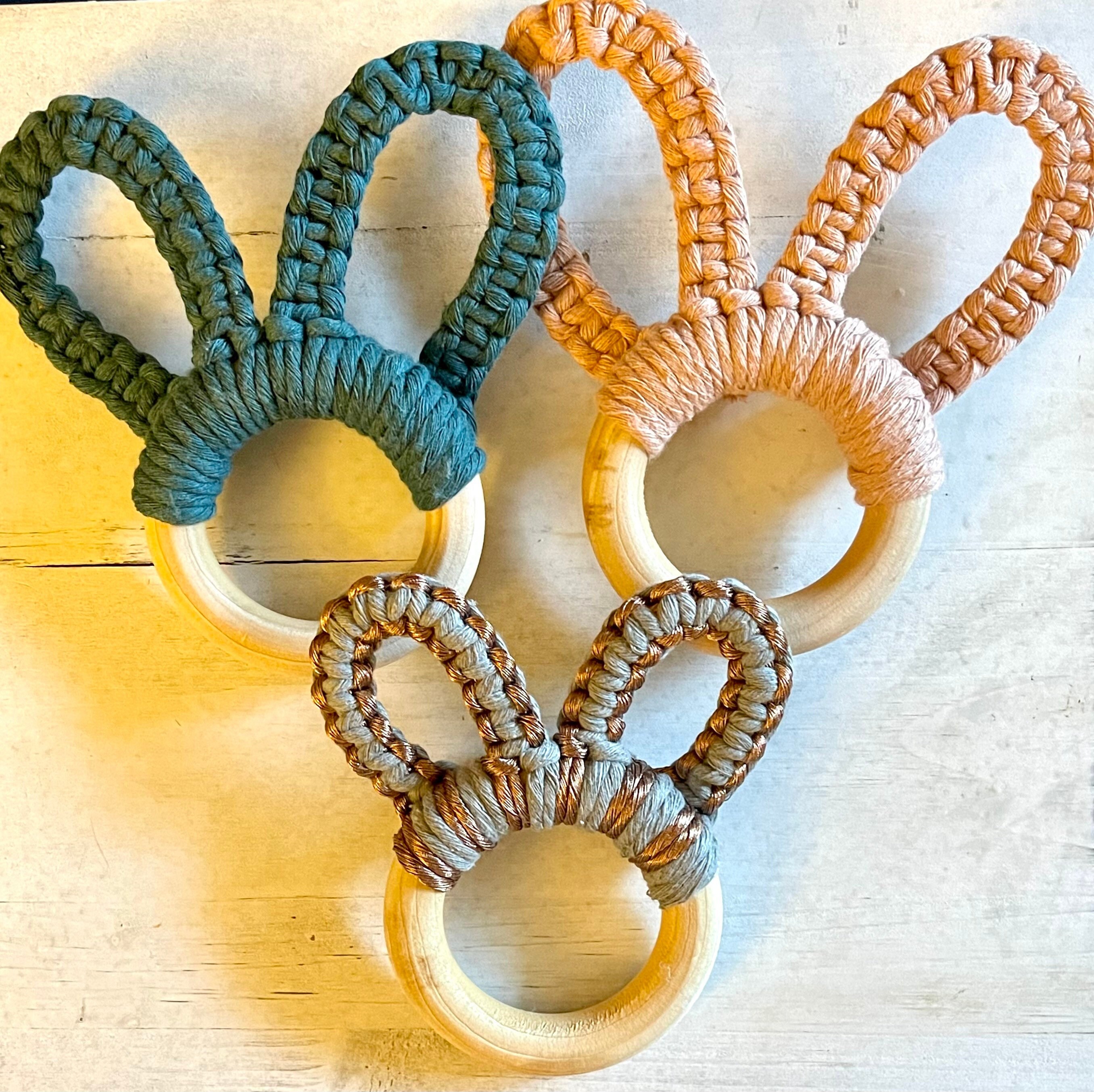 Macramé Bunny Teether - Etsy