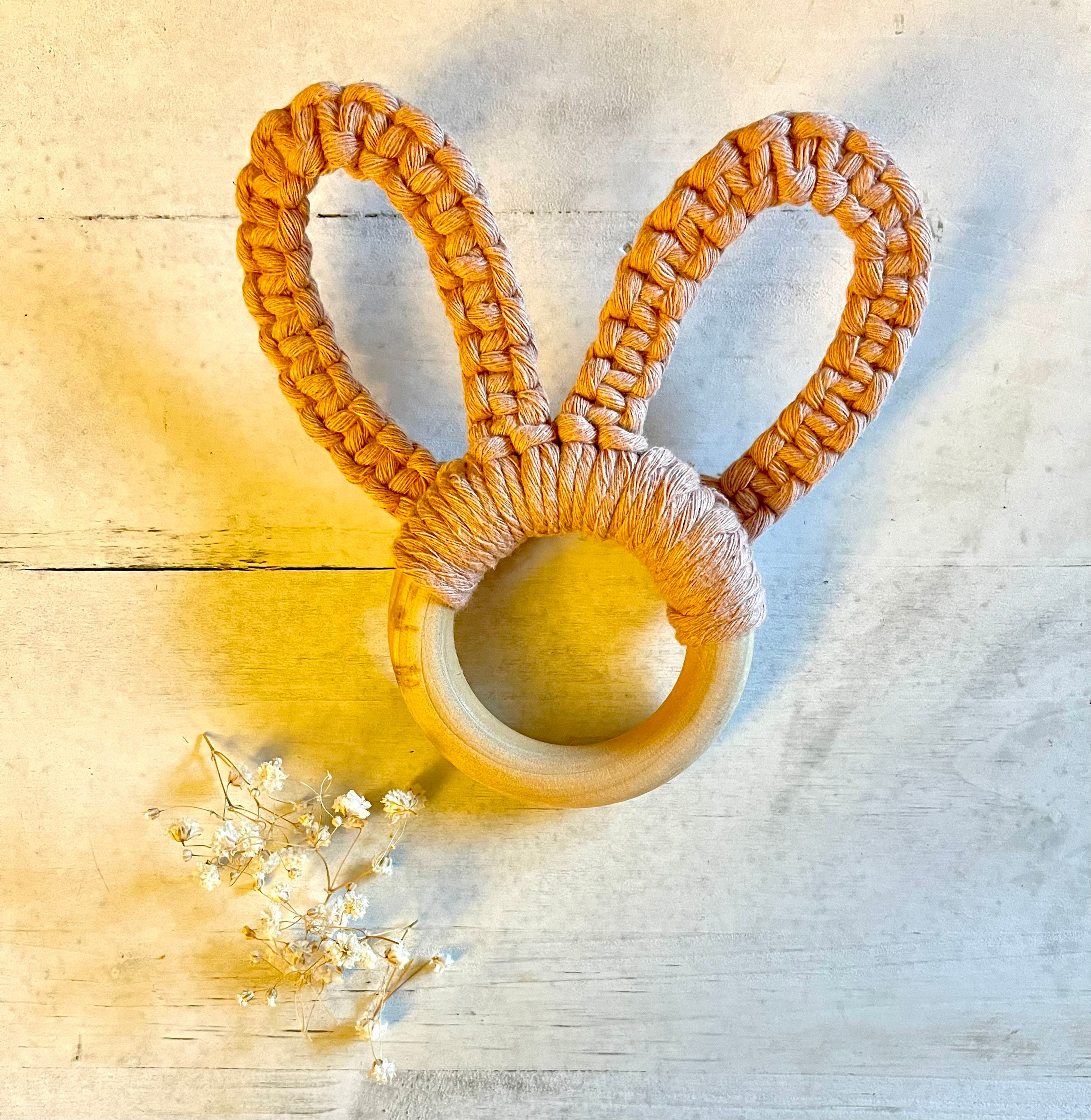 Macramé Bunny Teether - Etsy