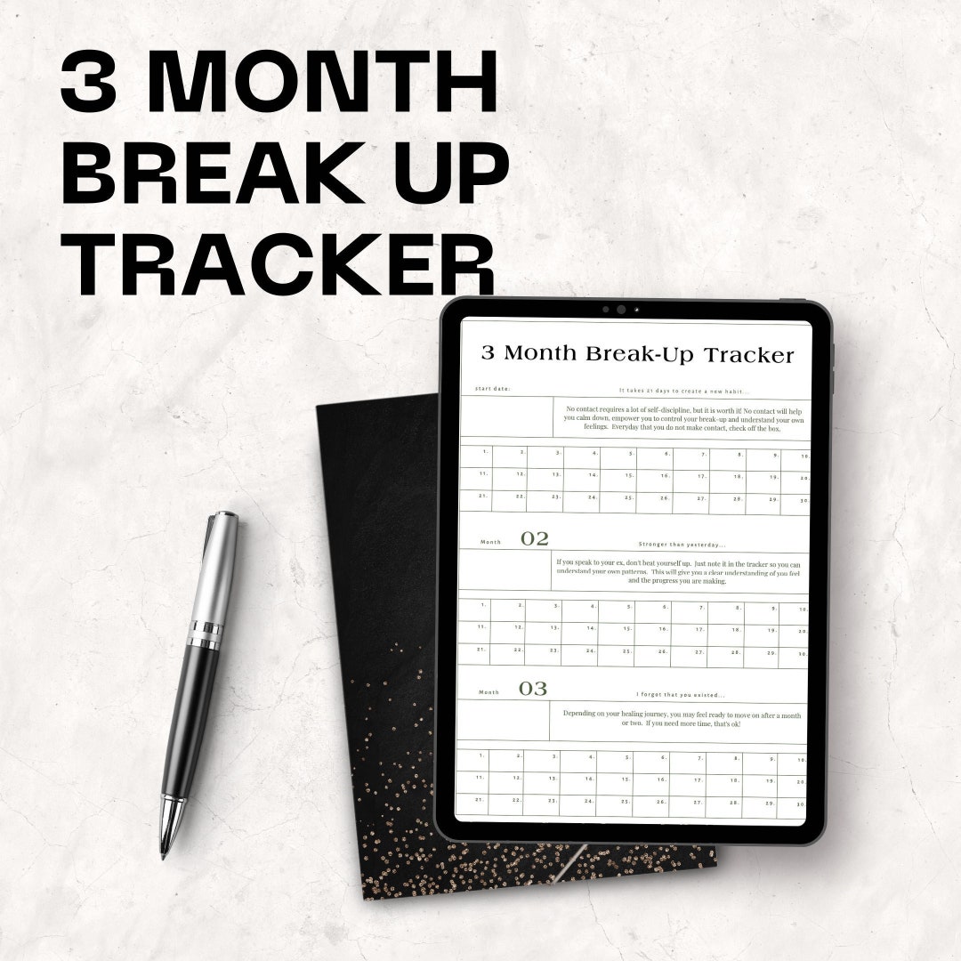 No Contact Break-up 3 Month Tracker - Etsy