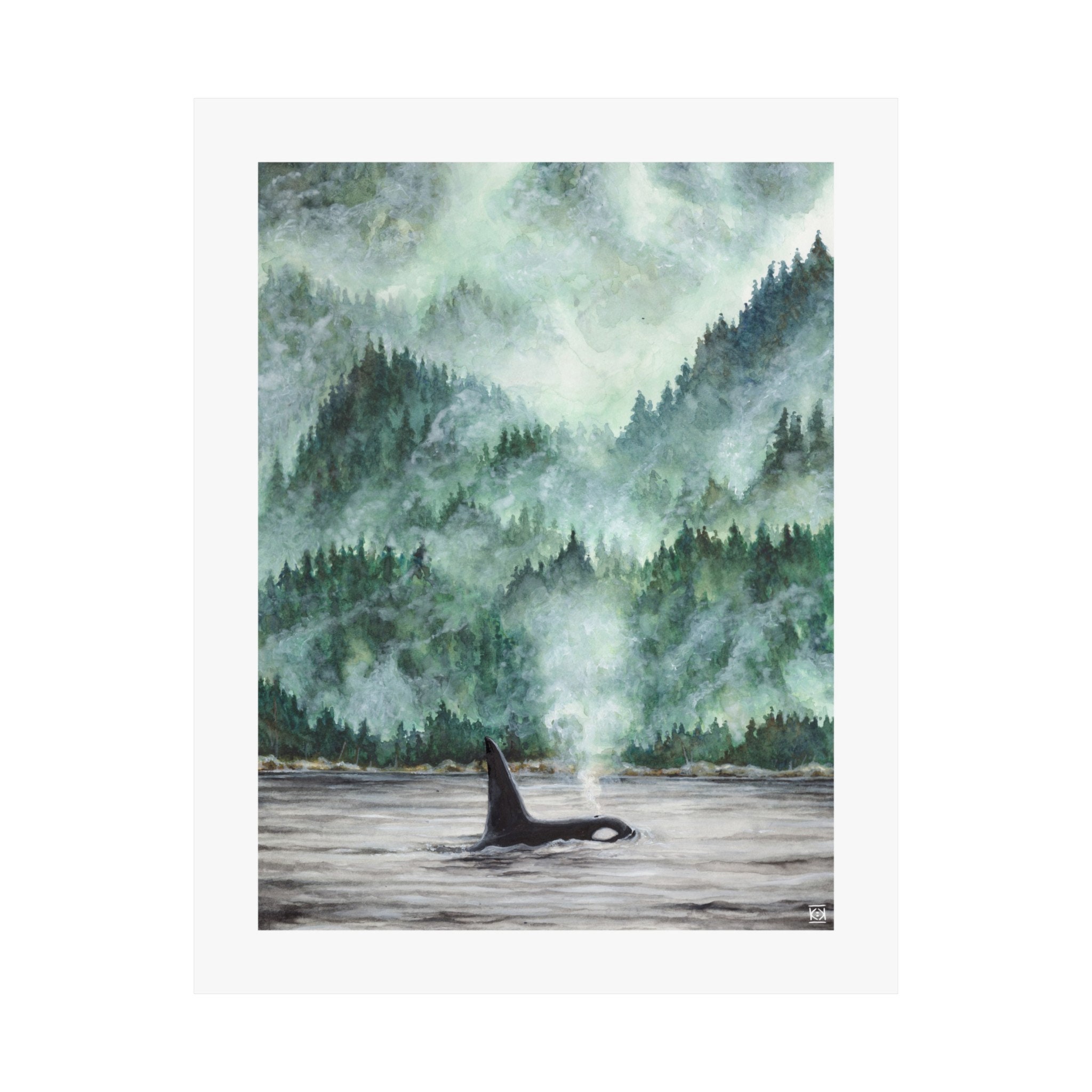 Orca Fine Art Print, Whale Wall Art, Marine Life Home Decor, North ...