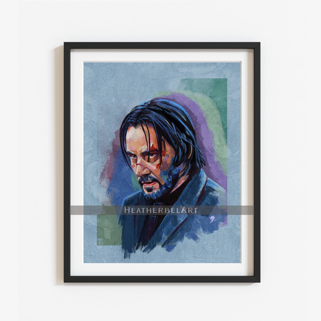 KEANU REEVES John Wick the Matrix Constantine Original Art Print - Etsy