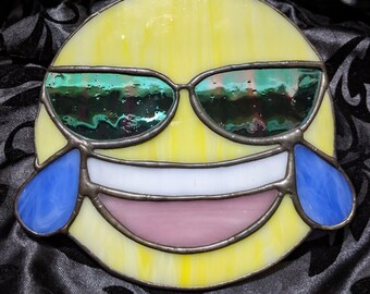 Smiley Face Stained Glass - Etsy