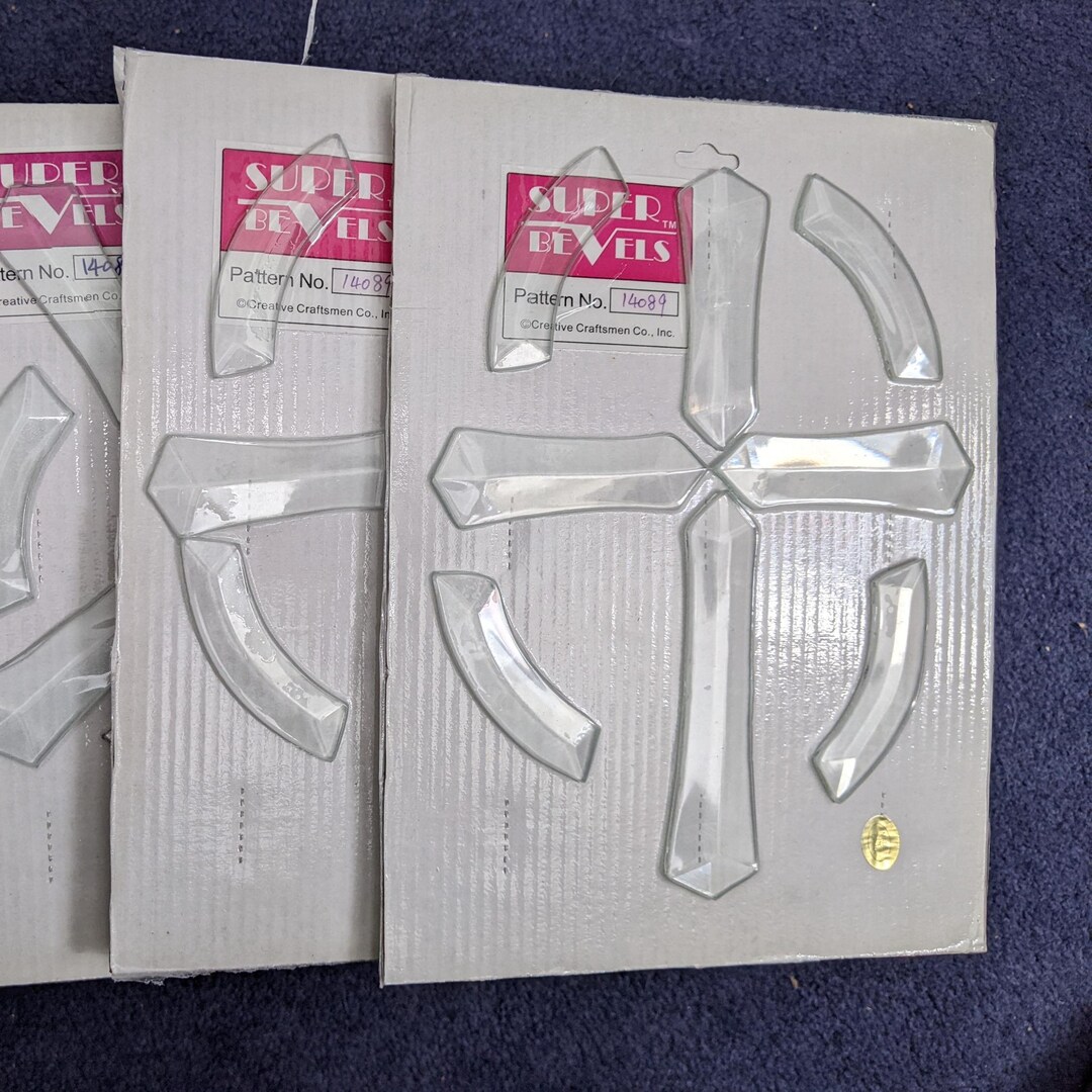 Cross Bevel Set, Variety Pack With Other Shapes, Stained Glass Bevel ...