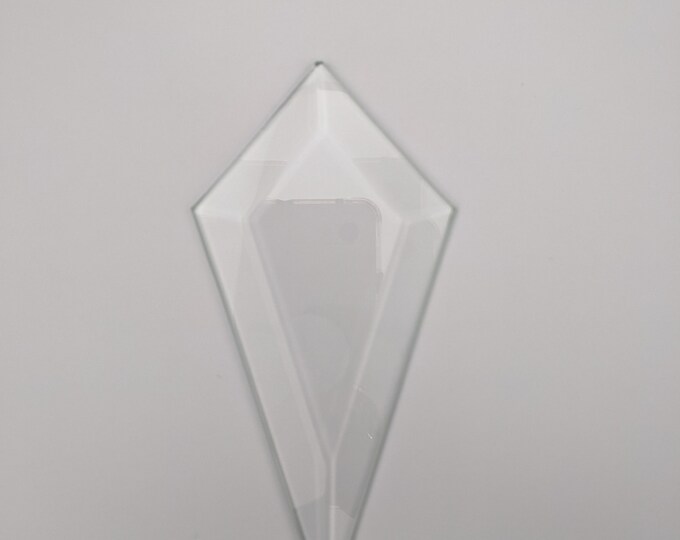 Tear Drop/diamond Bevel 6"x3" (set of 16) Clear Glass - Etsy