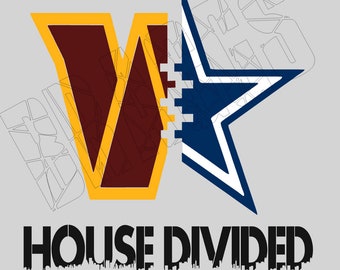 Dallas House Divided Svg - Etsy