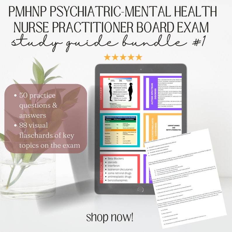PMHNP Psychiatric-mental Health Nurse Practitioner Study Guide Bundle ...