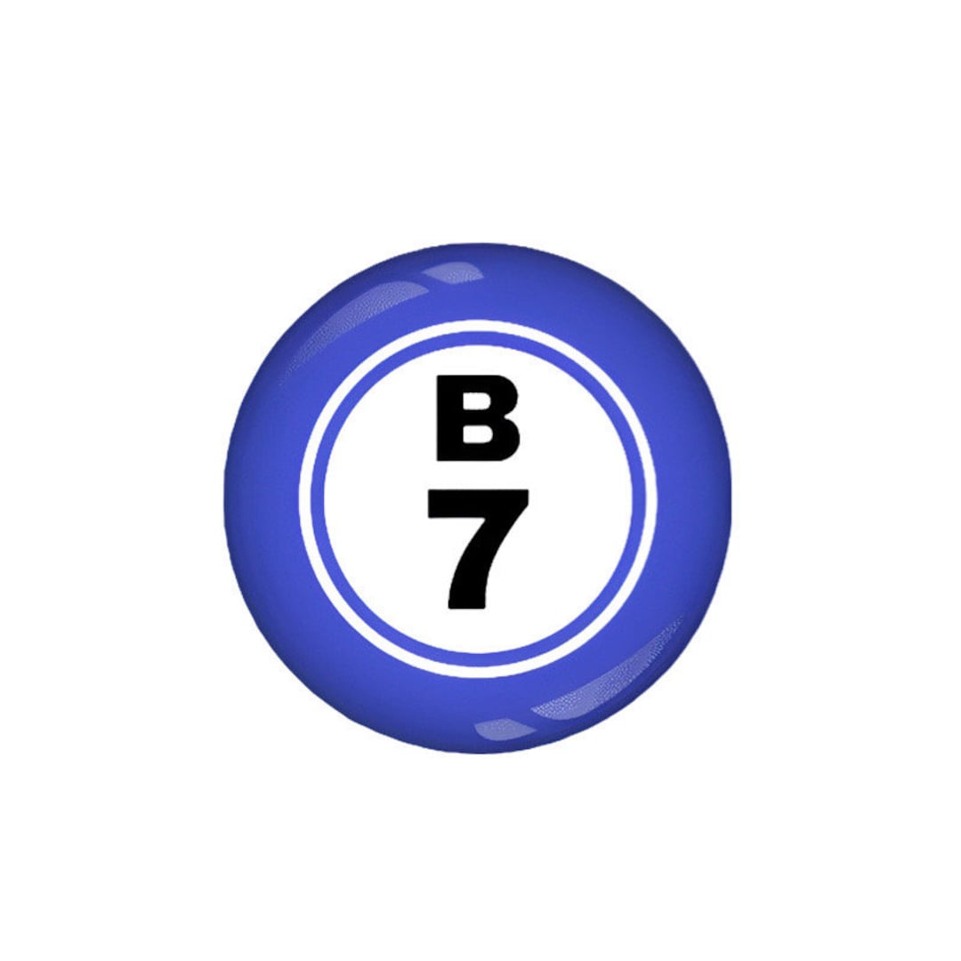 B7 Bingo Ball Charm 925 Sterling Silver - Etsy