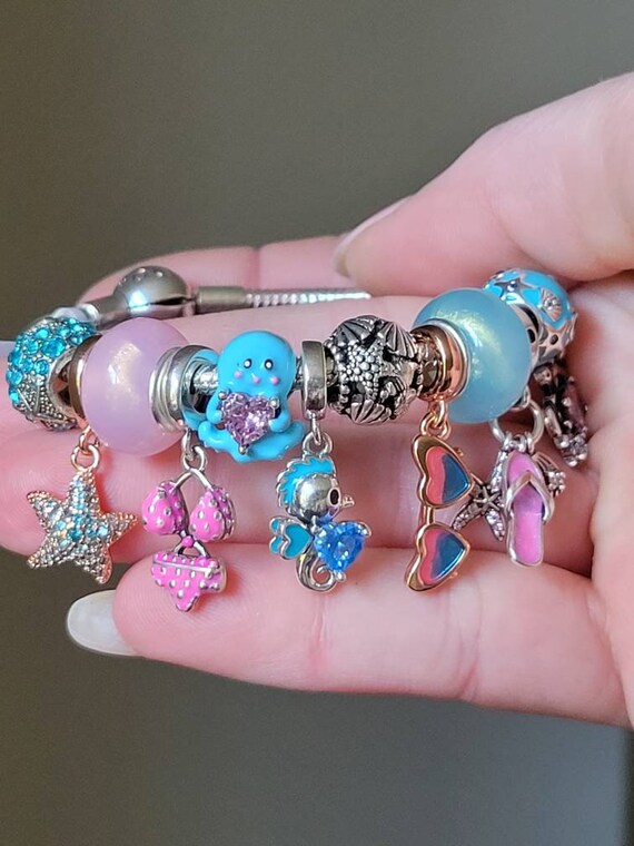 Pink And Blue Pandora Bracelet