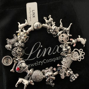 Linx Bracelet With Dog Themed Charms - Etsy