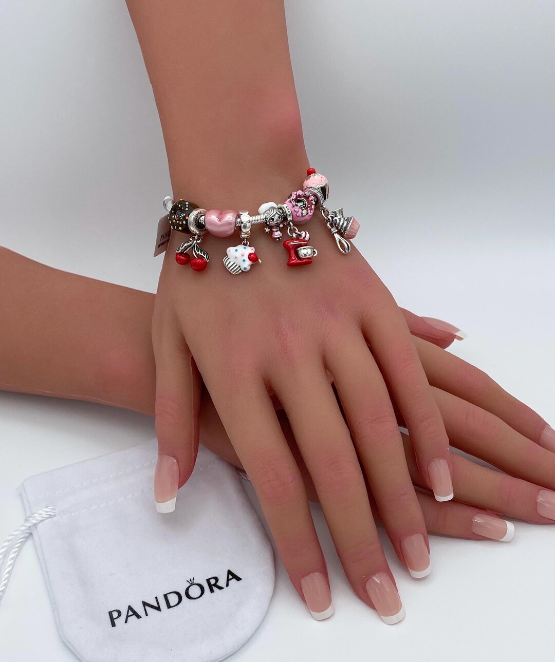 Pandora Moments Smooth Snake Chain Bracelet With Sweets and Baking ...