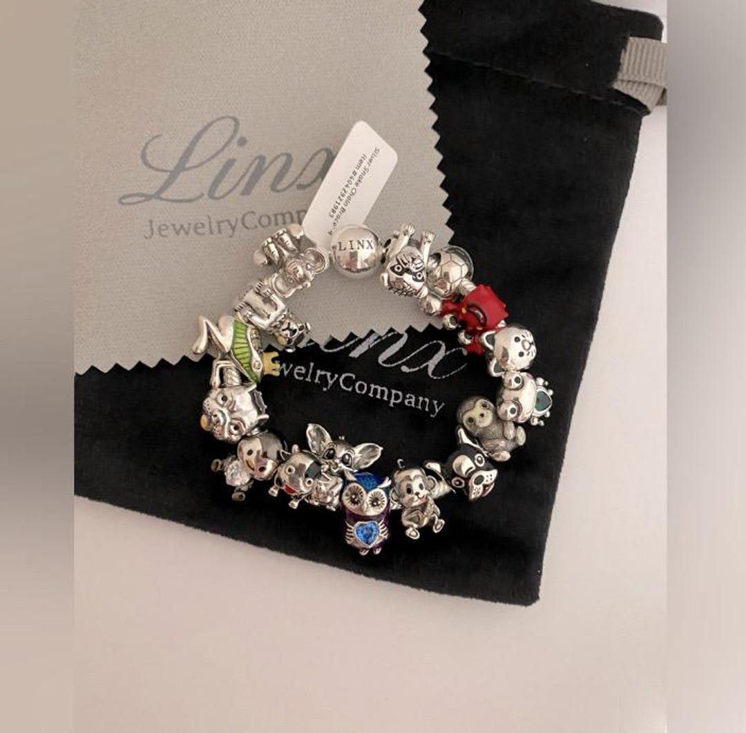 Linx Snake Chain Bracelet With Animal Themed Charms - Etsy