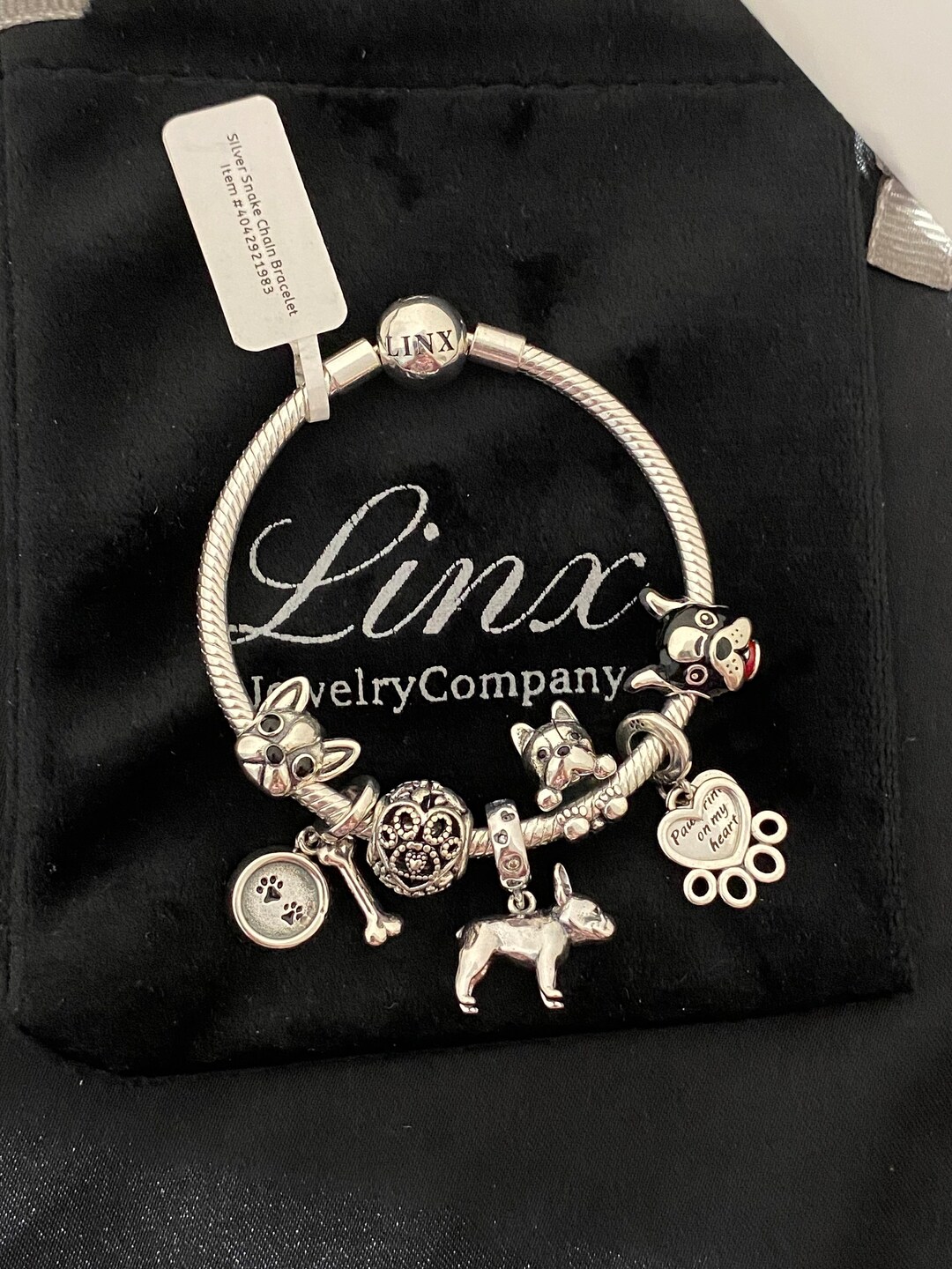 Linx Bracelet With French Bulldog Frenchie Themed Charms - Etsy