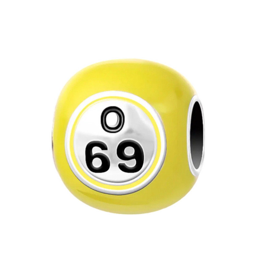 O69 Bingo Ball Charm 925 Sterling Silver - Etsy