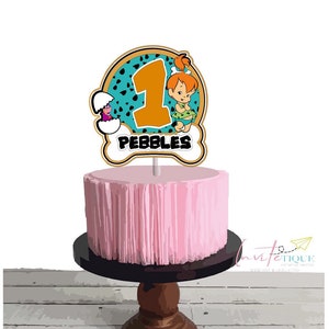 Pebbles Personalized Cake Topper. Pebbles Flintstone Cake Decor ...