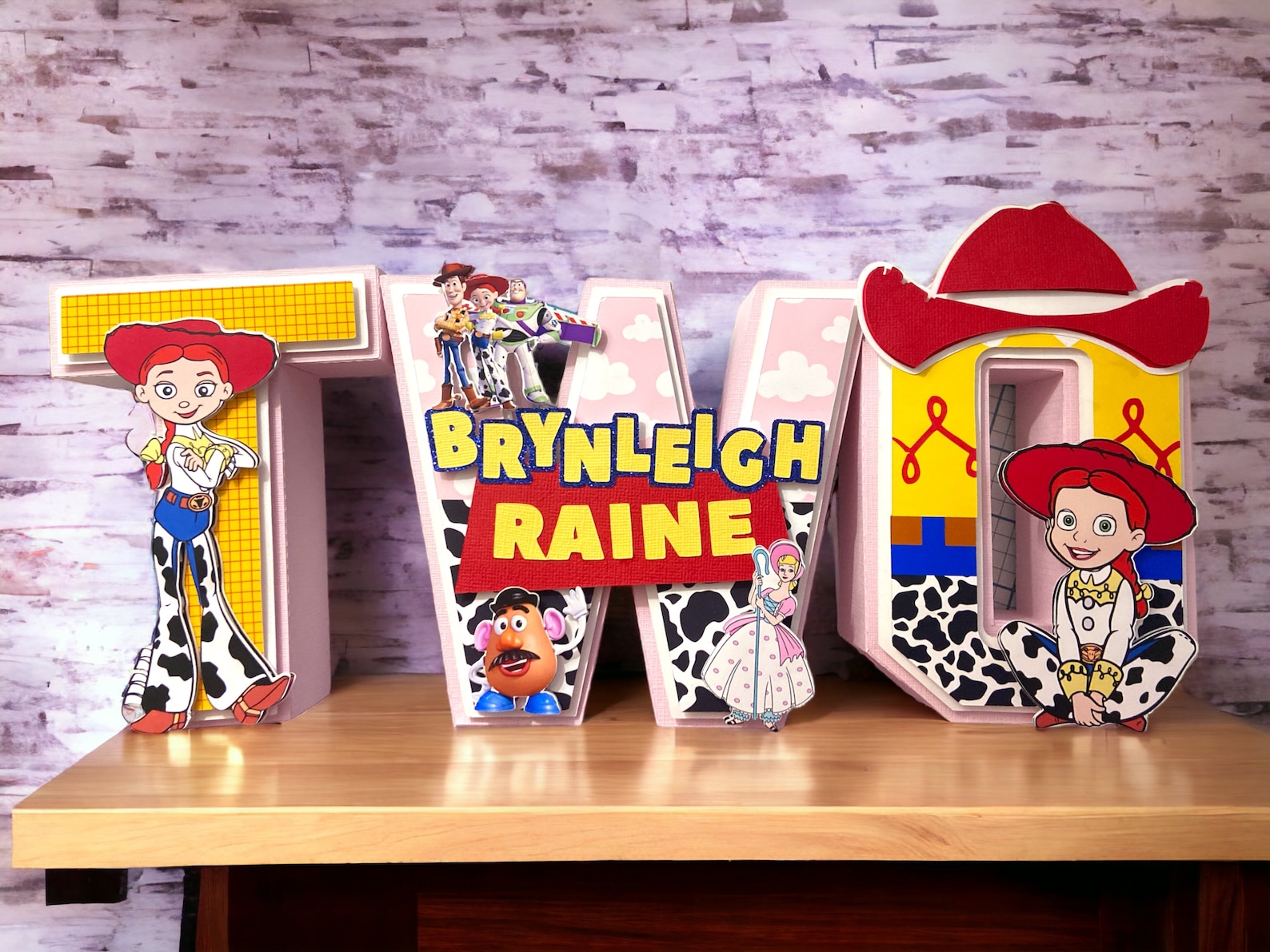 Jesse Toy Story 3D Letters. Two Infinity and Beyond. Toy Story Theme ...