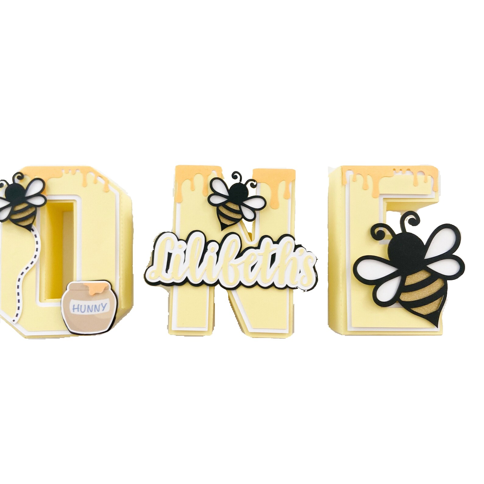 Bumble Bee Birthday Decor BEE Theme Birthday 3D Bee Letters - Etsy