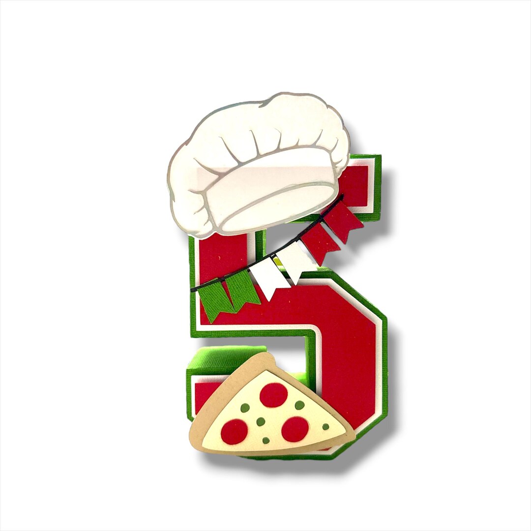 Pizza Italy Cardstock 3D Cardstock Letters,italian Party Custom Party ...