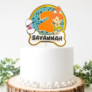 Pebbles Personalized Cake Topper. Pebbles Flintstone Cake Decor ...