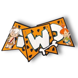 Pebbles Bam Bam High Chair Banner - Pebbles 1st Birthday Decor - Yabba ...